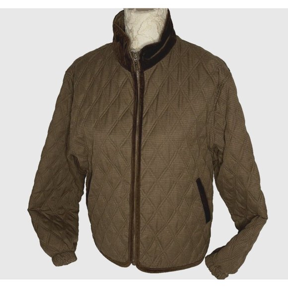 Tsunami | Jackets & Coats | Vtg Tsunami Quilted Jacket Velvet Trim W Sz ...